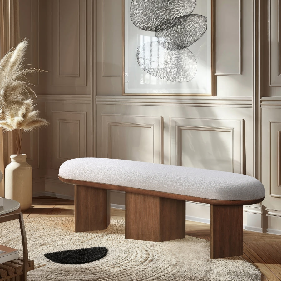 Wilshire Boucle Bench – Stool & Deco